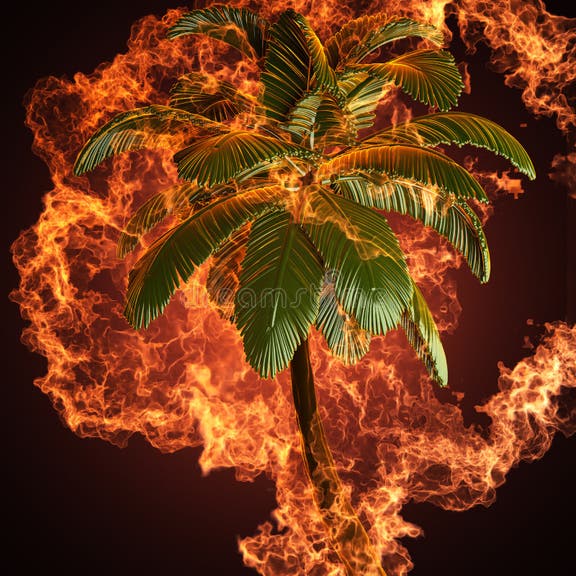 Palm Tree Fire Stock Illustrations – 703 Palm Tree Fire Stock ...