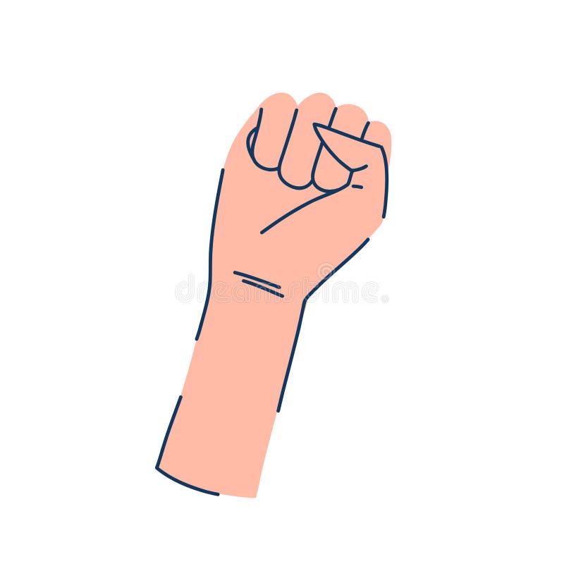A Palm Folded into a Fist is a Symbol of Strength and Struggle. Gesture ...