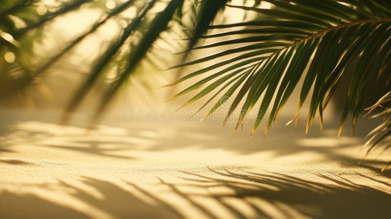 Palm Frond Shadow Sandy Beach Sunset Stock Photos - Free & Royalty-Free ...