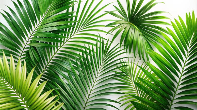 Palm Fronds Overhead Composition, Lush Green, Tropical Theme Stock ...