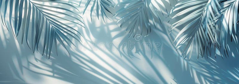Palm Fronds Shadow on Water Surface Stock Image - Image of generative ...