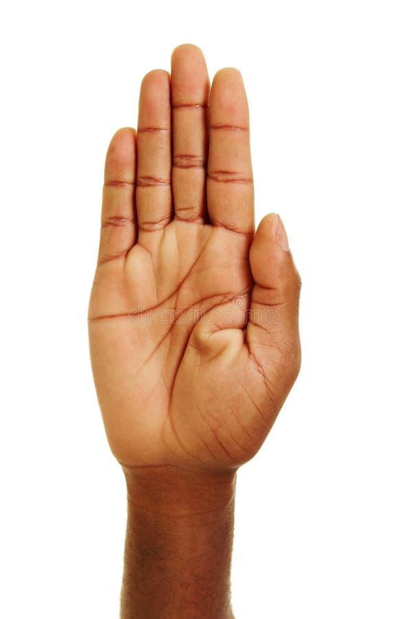 African Hand Showing Customer Service Contact Stock Image - Image of ...