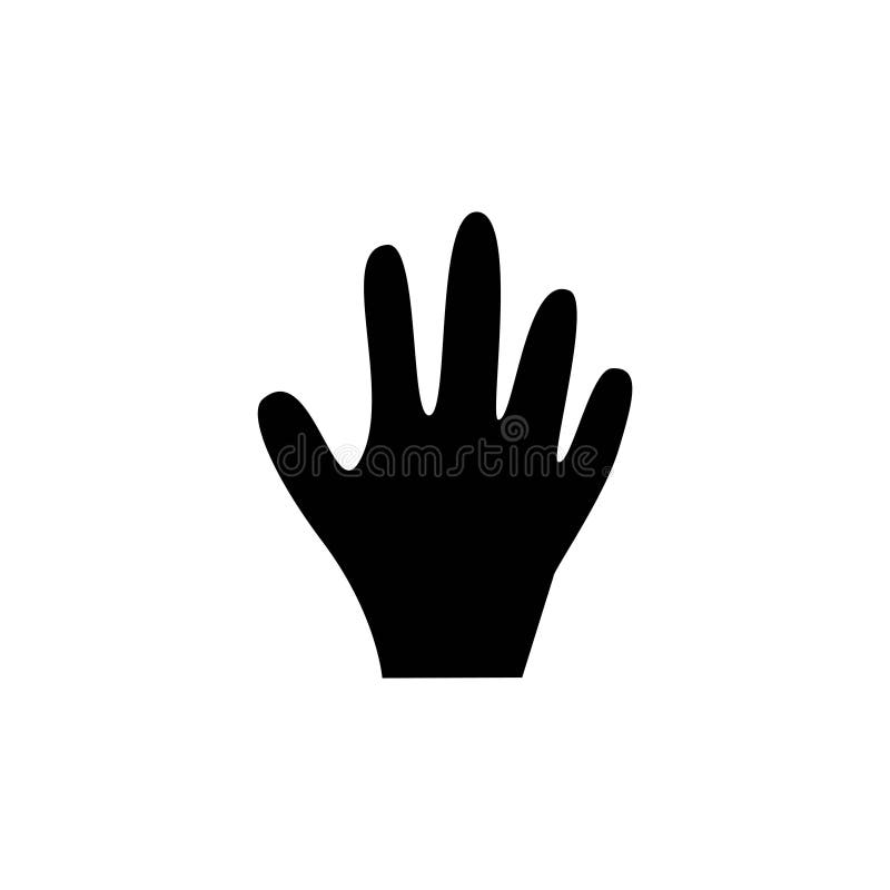 Palm Hand Graphic Design Template Vector Isolated Illustration Stock ...