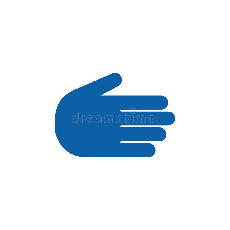 Palm, Hand Icon Vector, Filled Flat Sign, Solid Pictogram Isolated on ...