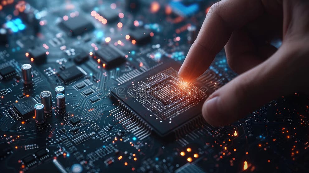 A New CPU Technology Concept with a Hand Holding a New Generation CPU, Symbolizing Cutting-edge ...