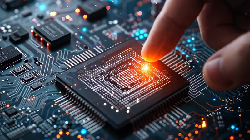 A New CPU Technology Concept with a Hand Holding a New Generation CPU ...