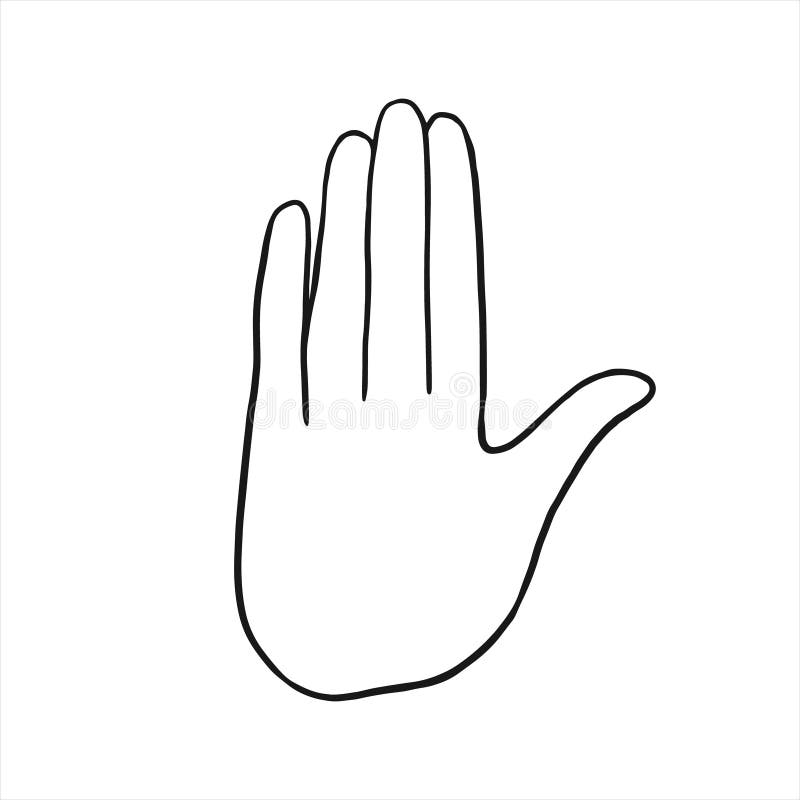 Palm Hand Outline Stock Illustrations – 13,382 Palm Hand Outline Stock ...
