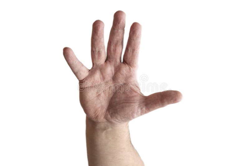 Palm of Right Hand on White Background Stock Photo - Image of concept ...