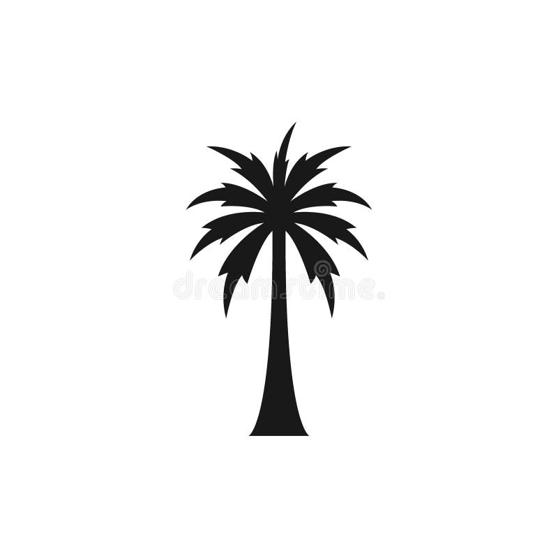 Palm Icon Flat Vector Illustration Stock Vector - Illustration of ...