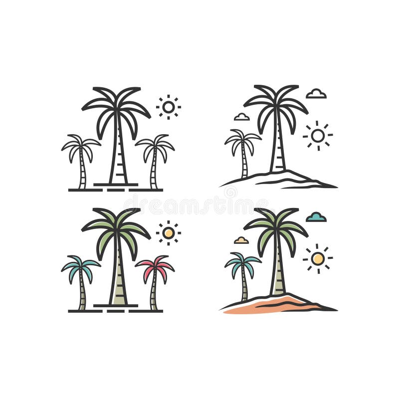 Palm Icon. Palm Logo. Palm Flaticon Stock Illustration - Illustration ...