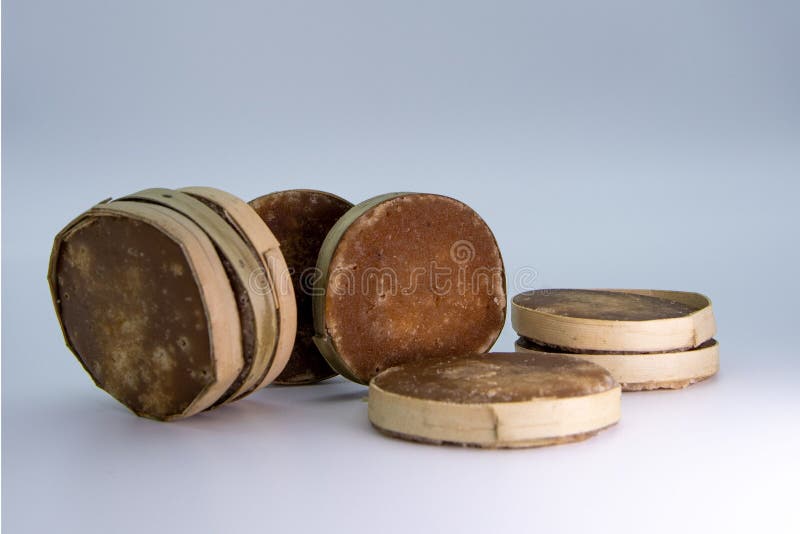 Palm Jaggery Isolated on White Background Stock Image - Image of ...