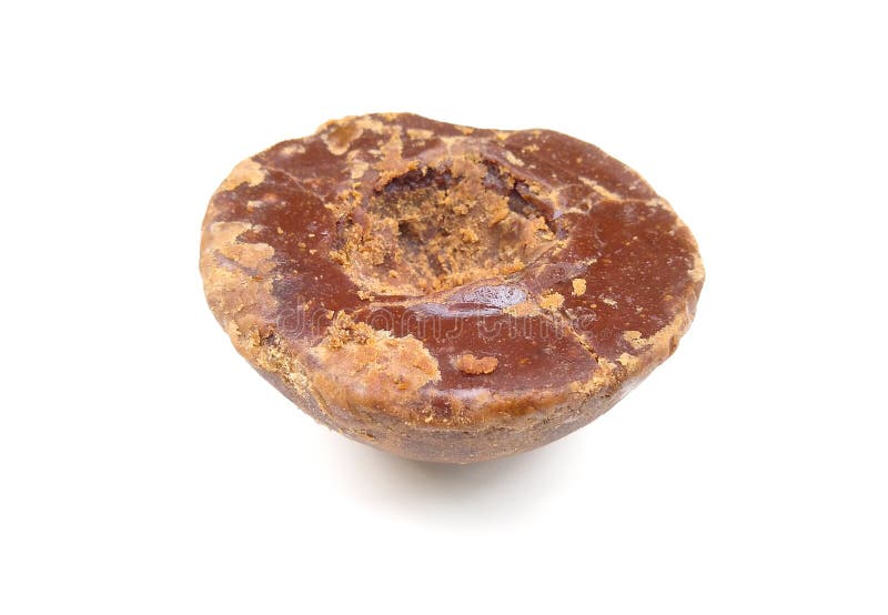 Palm Jaggery Isolated on White Background, Selective Focus Stock Photo ...