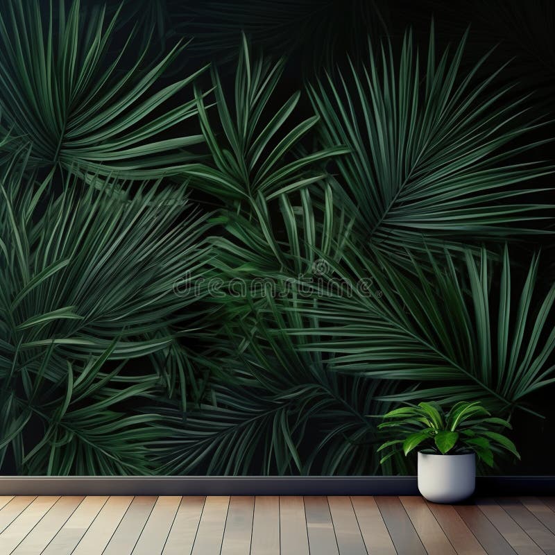 Palm Leaf Natural Patterns.Generated by AI Stock Illustration ...