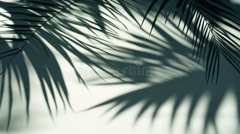 Palm Leaf Shadows on a Light Background Stock Illustration ...
