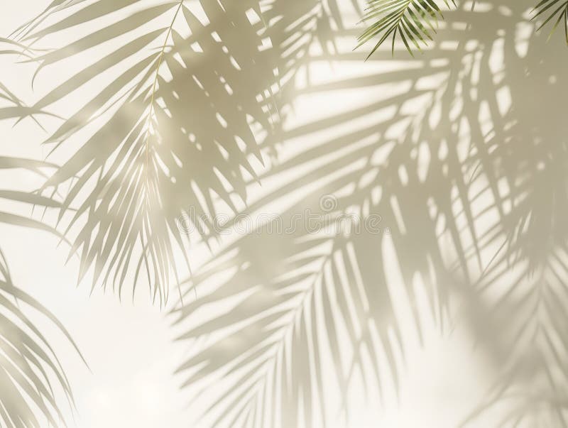 Palm Leaf Shadows on Light Background Stock Photo - Image of minimalist ...