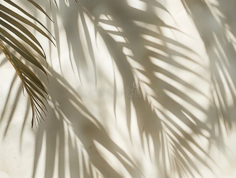 Palm Leaf Shadows on White Wall Stock Photo - Image of exotic, artistic ...