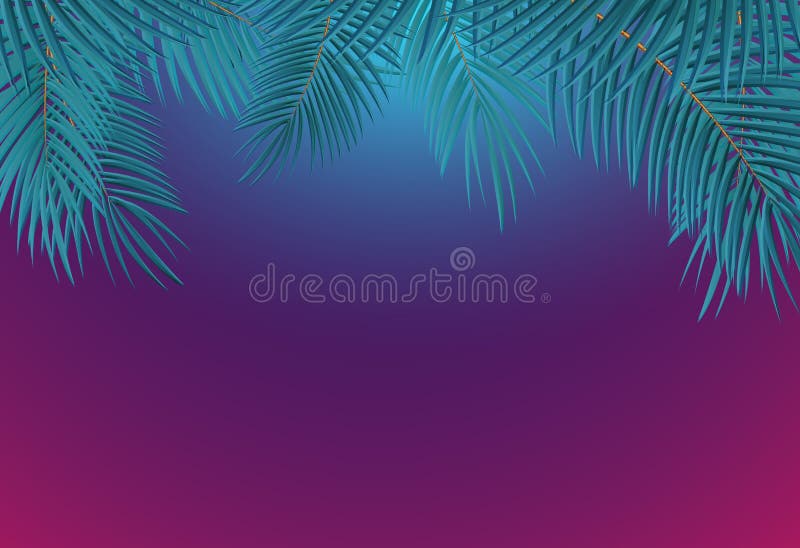 Palm Leaf Vector Background Illustration Stock Illustration ...