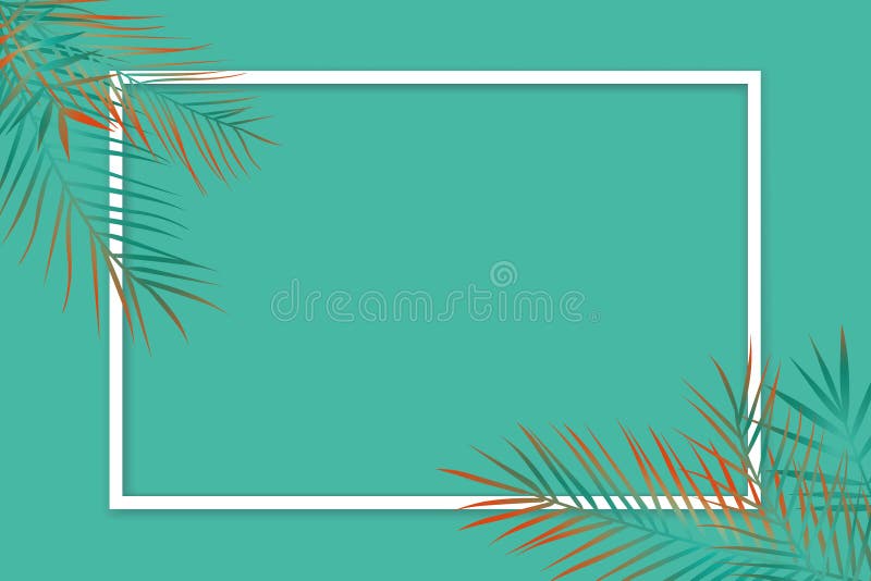 Tropical Leaves Luscious Greenery Background Border Stock Photo - Image ...