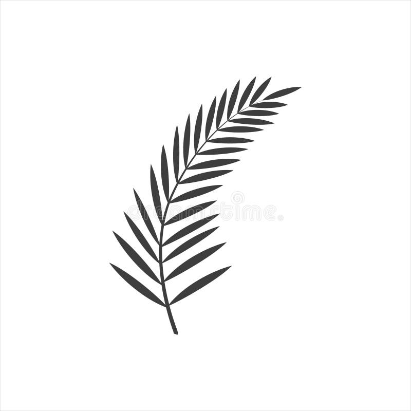 Palm Leaves Icon. Easter Symbol. the Art of Minimalism. Stock Vector ...