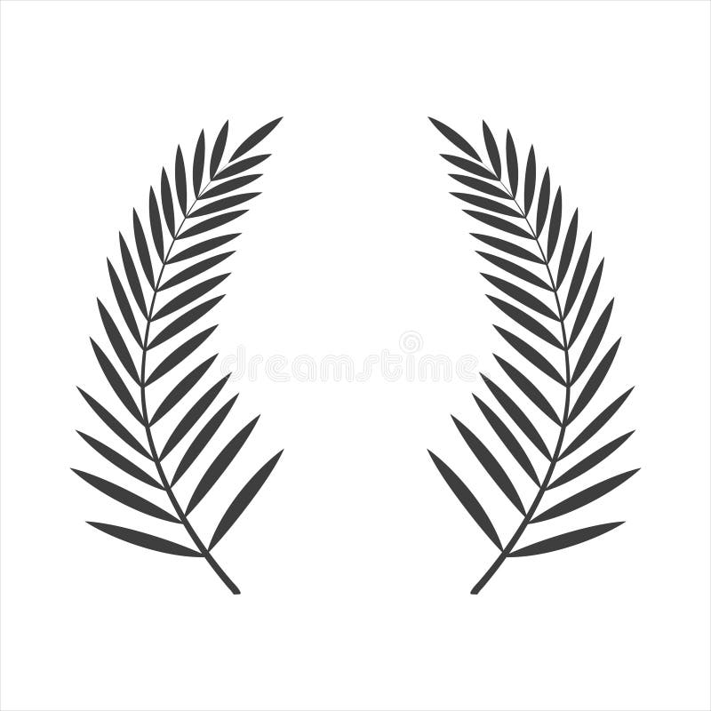 Palm Leaves Icon. Easter Symbol. the Art of Minimalism. Stock Vector ...