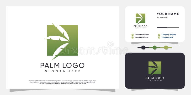 Palm Logo Design Vector with Creative Simple and Unique Concept Stock ...