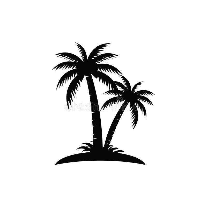 Palm Logo Icon Template and Symbol Vector Tree Stock Illustration ...