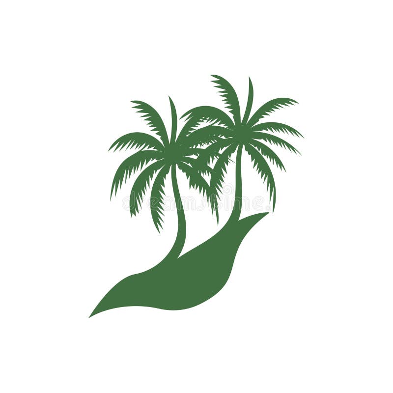 Palm Logo Icon Template and Symbol Vector Tree Stock Illustration ...