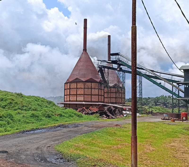 Palm Oil Processing Factory with Classical Architecture Stock Image ...