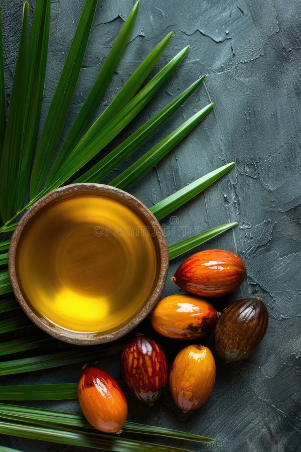 Palm Oil Top View. Selective Focus Stock Illustration - Illustration of ...