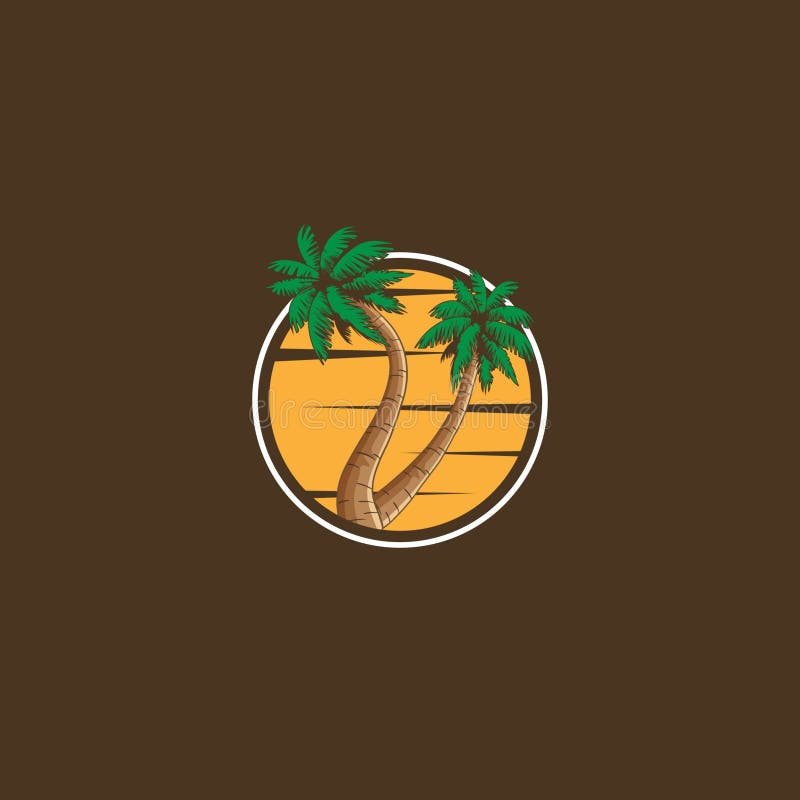 Palm Tree Element Shape for Logo Template Stock Vector - Illustration ...