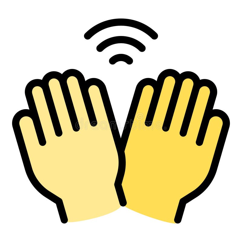 Smart Palm Identification Icon Outline Vector. Biometric Recognition ...
