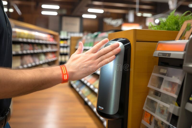 Palm Payment, Palm Scanner in Stores. Payment for Goods Using Future ...