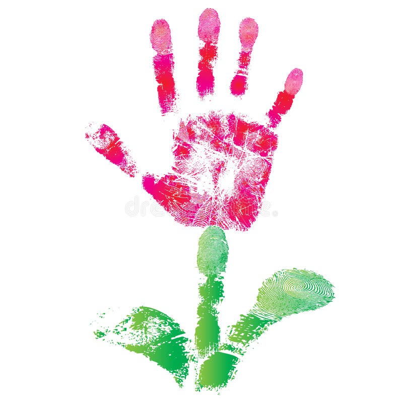 Palm print flower stock vector. Illustration of element - 26637118