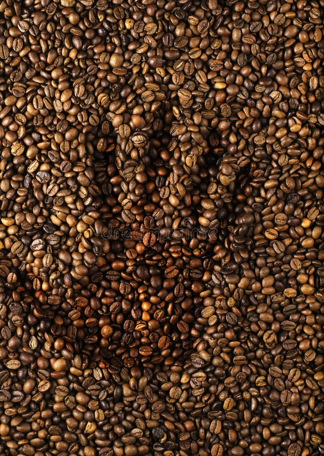 Palm Print in a Pile of Coffee Beans Stock Image - Image of frame ...