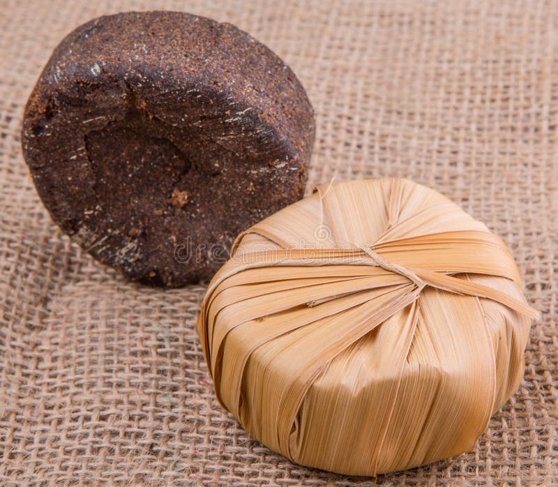 Palm Sap Sugar on Gunny Sack IX Stock Image - Image of cloth, fructose ...