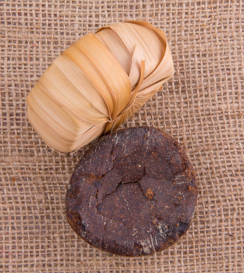 Palm Sap Sugar on Gunny Sack XI Stock Image - Image of organic, food ...