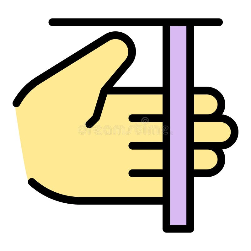 Palm Scanner Icon Vector Flat Stock Vector - Illustration of print ...