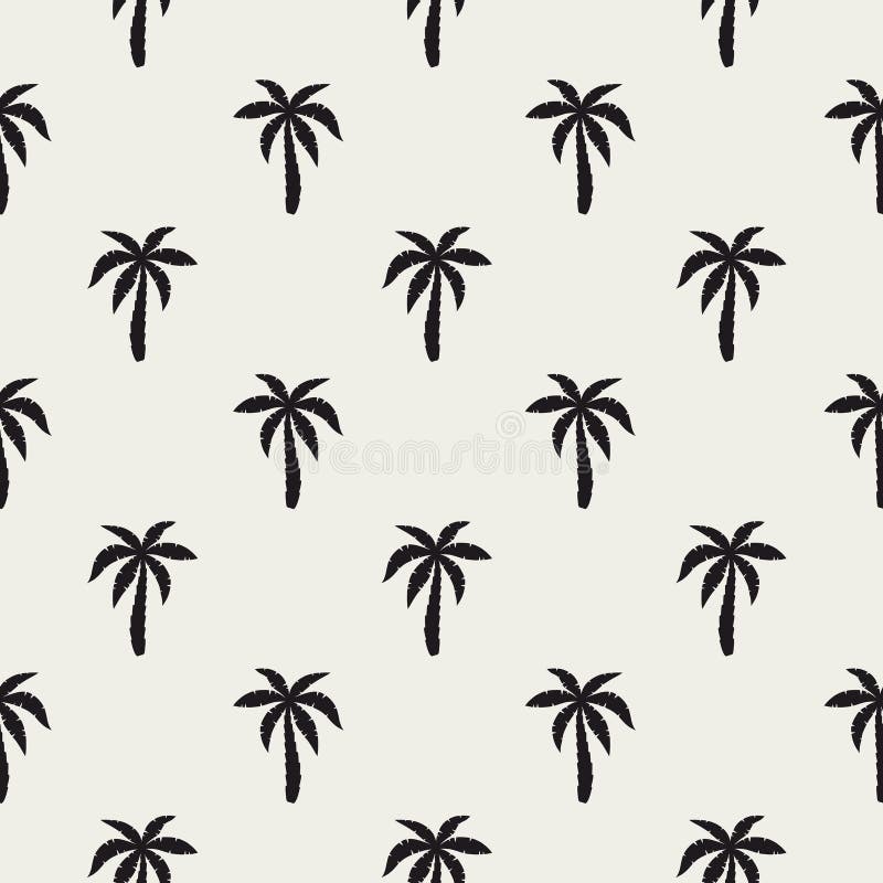 Palm Seamless Pattern. Gold Coconut Tree. Repeated Palm Trees Patern ...