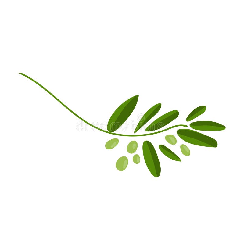 Palm Sunday Illustration with Olive Branch. Stock Vector - Illustration ...