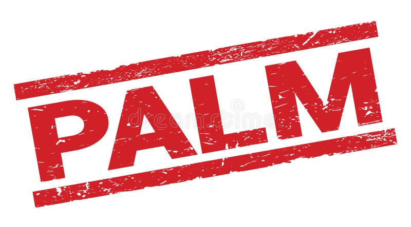 PALM Text on Red Rectangle Stamp Sign Stock Illustration - Illustration ...
