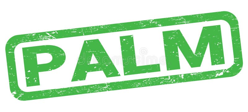 PALM Text Written on Green Rectangle Stamp Stock Illustration ...