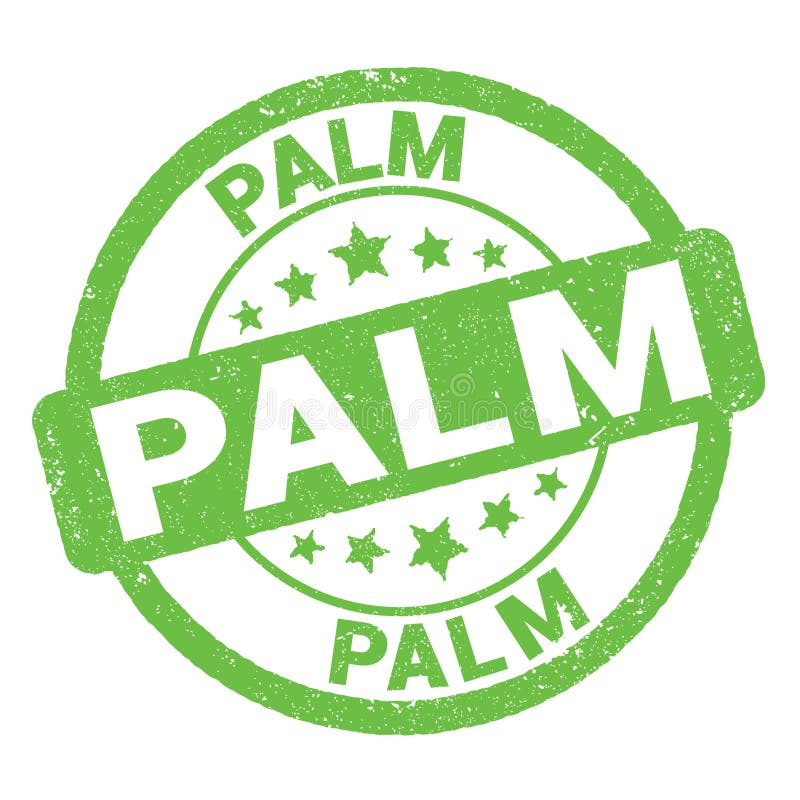 PALM Text Written on Green Stamp Sign Stock Illustration - Illustration ...