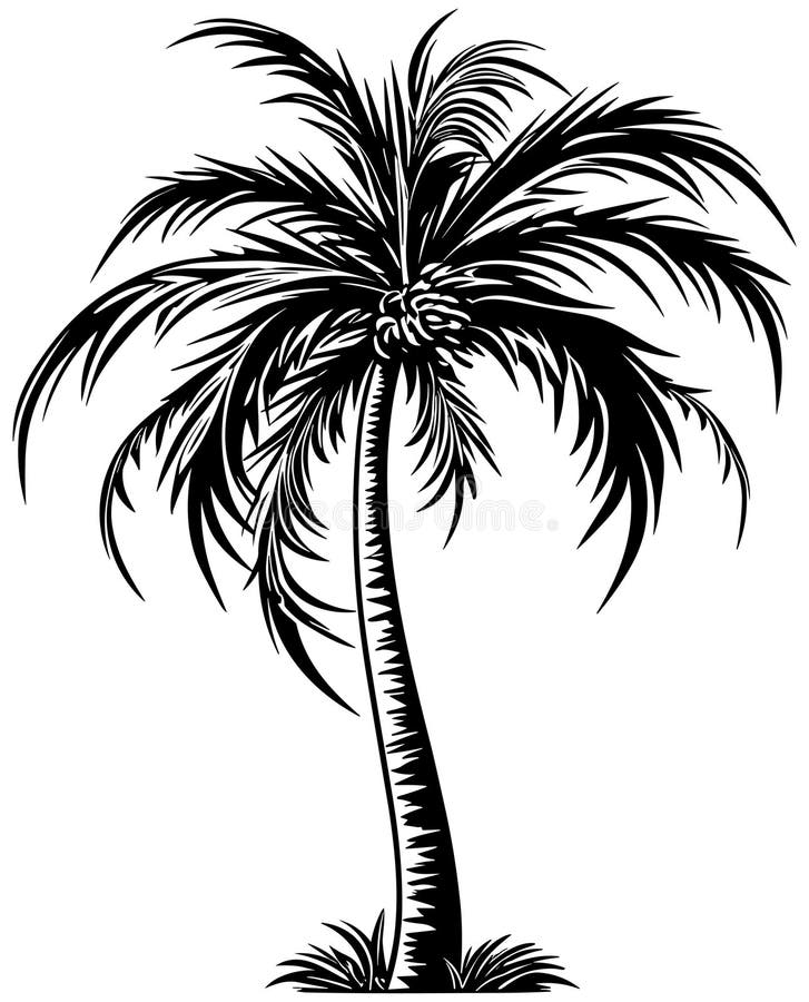 Vintage Palm Tree Woodcut Stock Illustrations – 266 Vintage Palm Tree ...