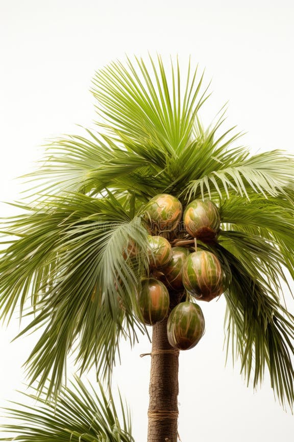 A Palm Tree with a Bunch of Coconuts. Perfect for Tropical-themed ...