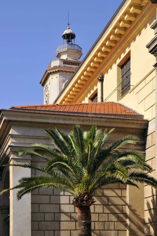 Palm Tree and Church at Nice in France Stock Image - Image of tree ...