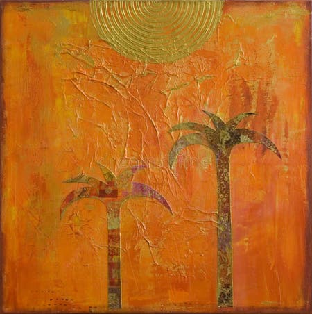 Palm tree collage stock illustration. Illustration of tropical - 6675367