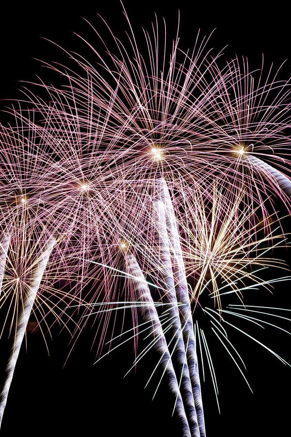 Palm tree fireworks stock image. Image of colour, orange - 40178103