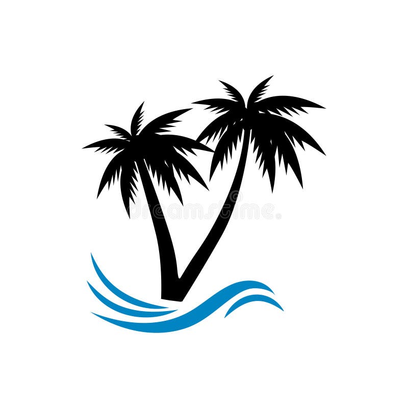 Palm Tree Graphic Design Template Vector Isolated Stock Vector ...