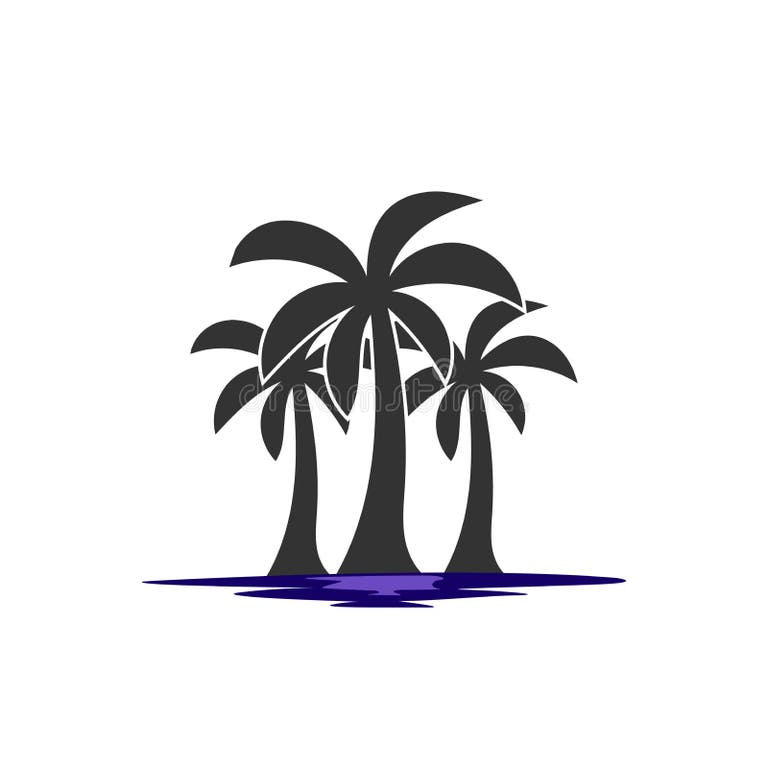 Palm Tree Graphic Design Template Vector Isolated Stock Vector ...