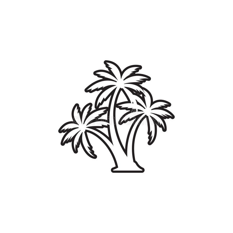 Palm Tree Graphic Design Template Vector Isolated Stock Vector ...